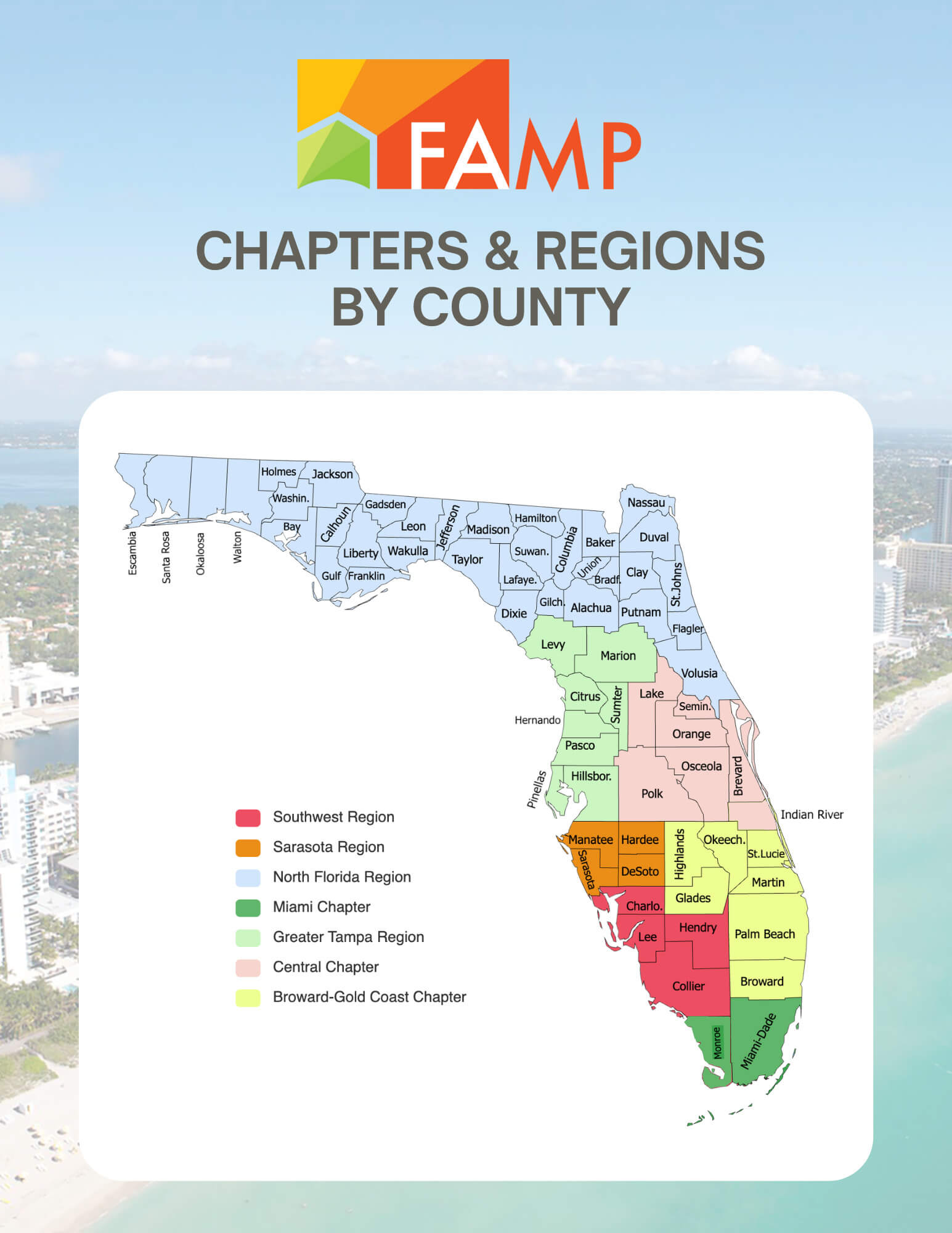 Chapter & Region Map - Florida Association of Mortgage Professionals